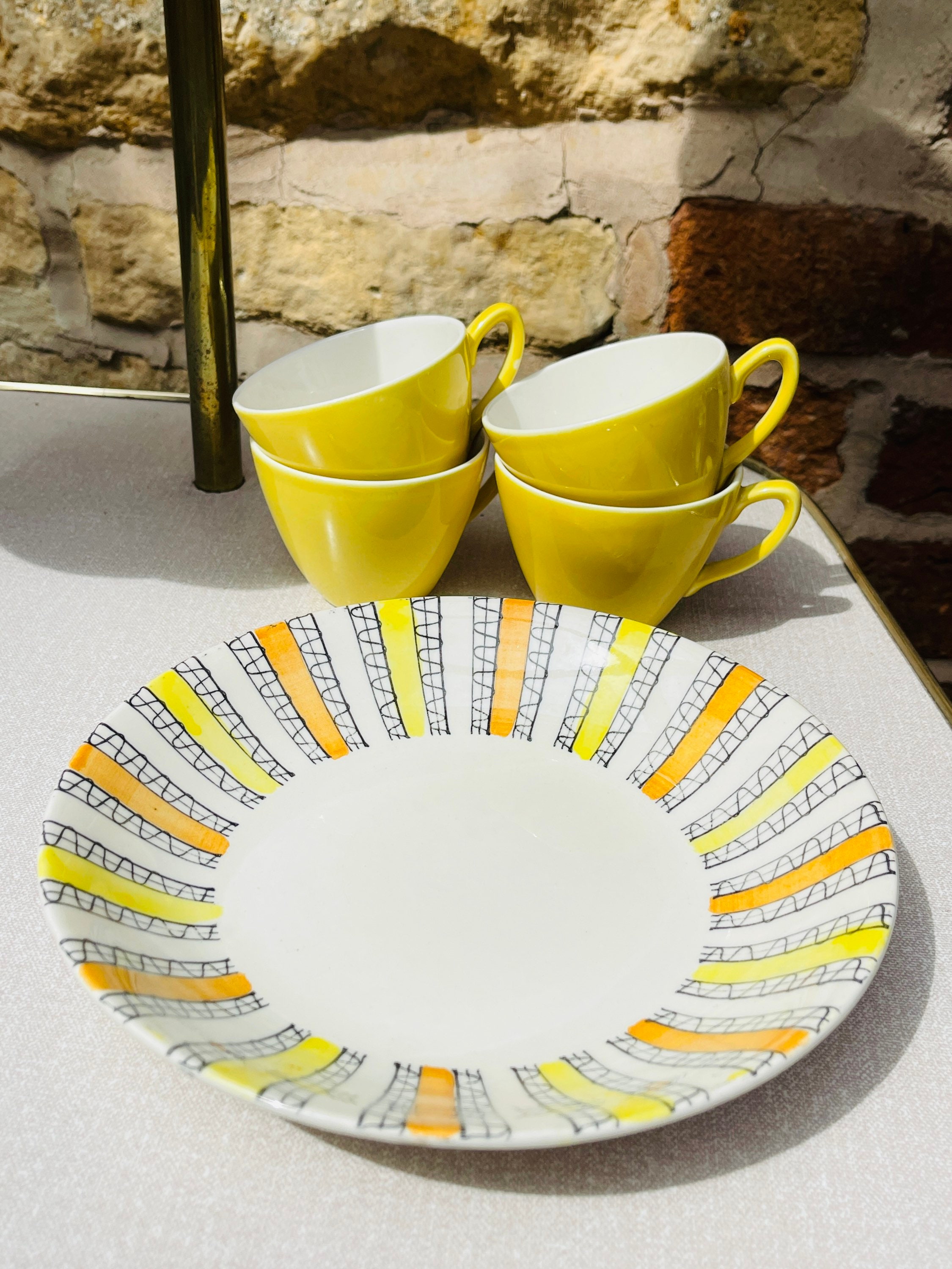 Kathie Winkle Mikado Bowl for Broadhurst Pottery - in 1950s Orange and ...