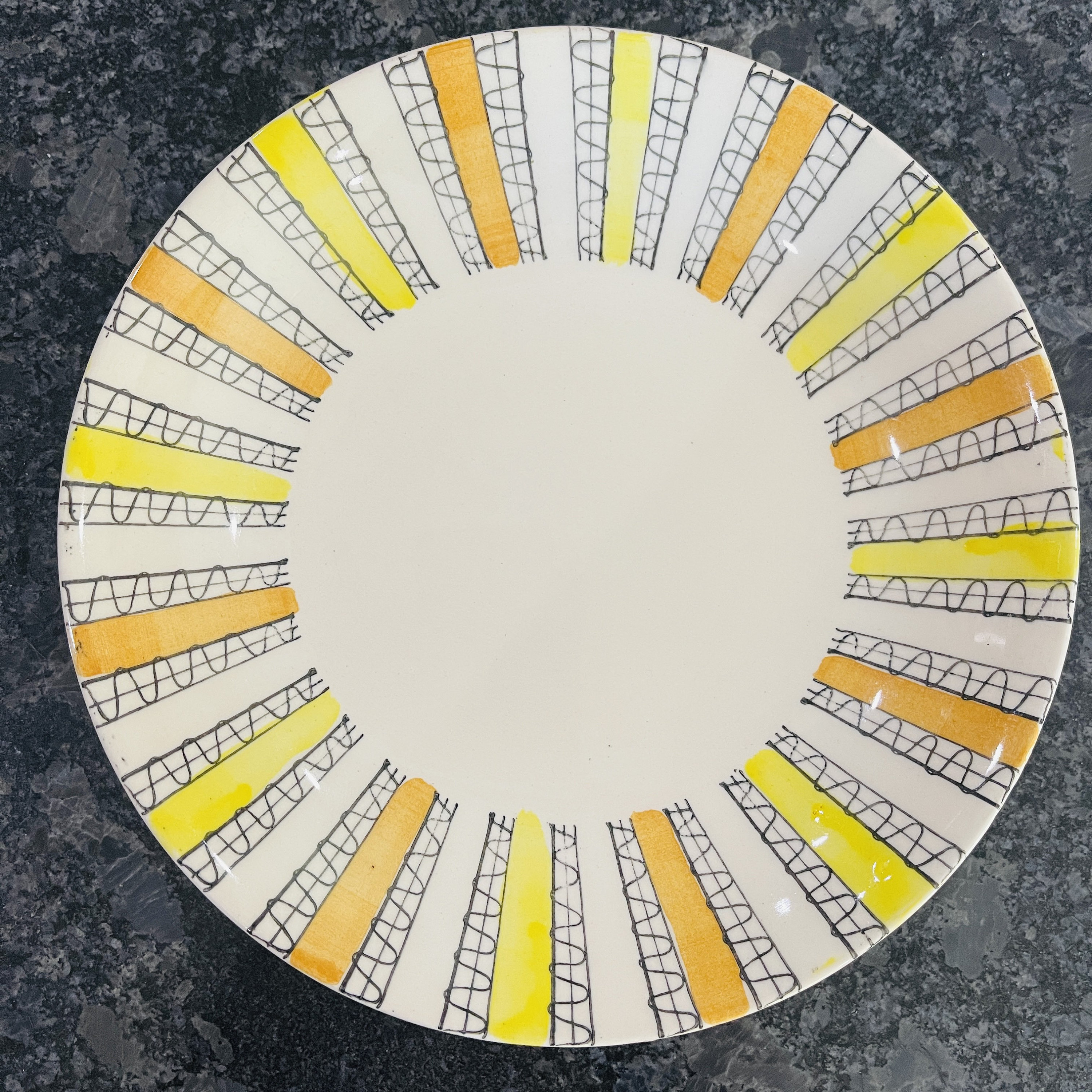 Kathie Winkle Mikado Bowl for Broadhurst Pottery - in 1950s Orange and ...