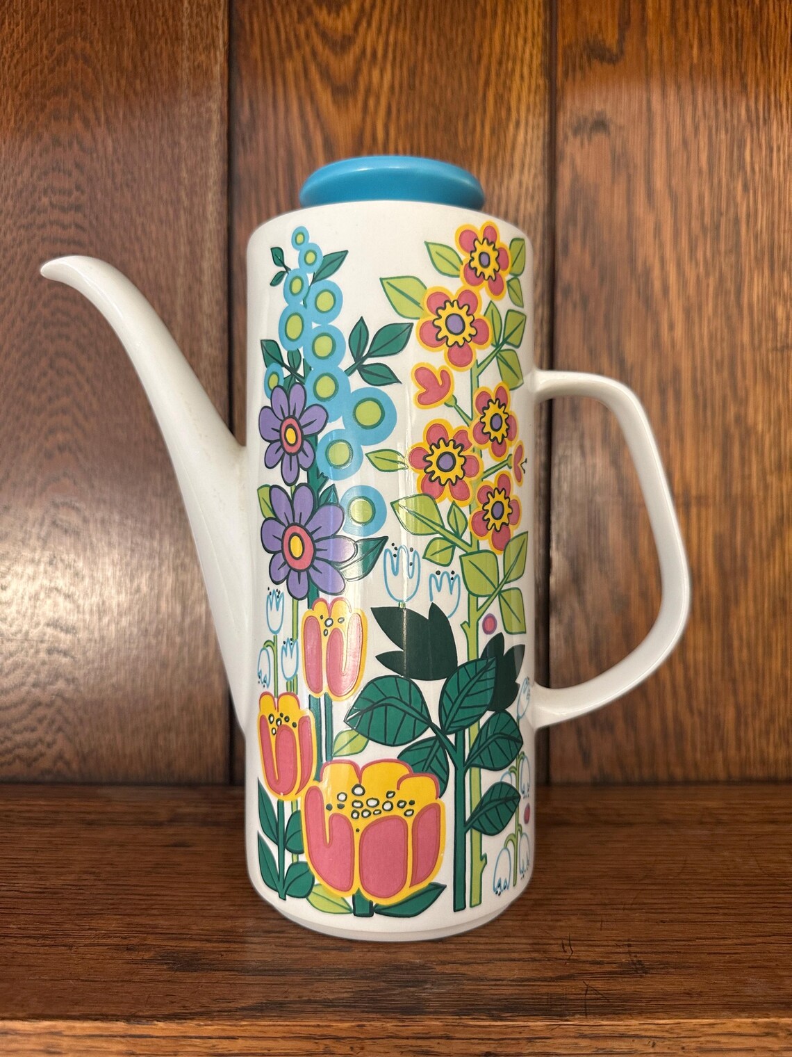 J&G Meakin Garden Party Coffee Pot - 1970s Flower Power - Please Read ...