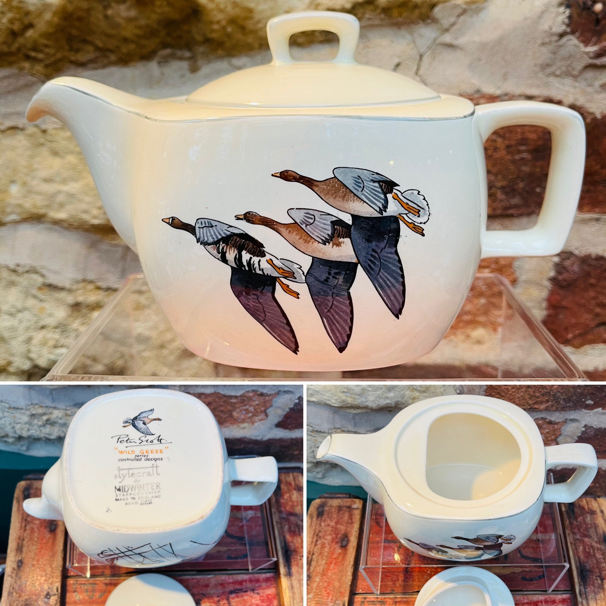 Midwinter Pottery Wild Geese Teaset - Complete 22-Piece 1950s Set ...