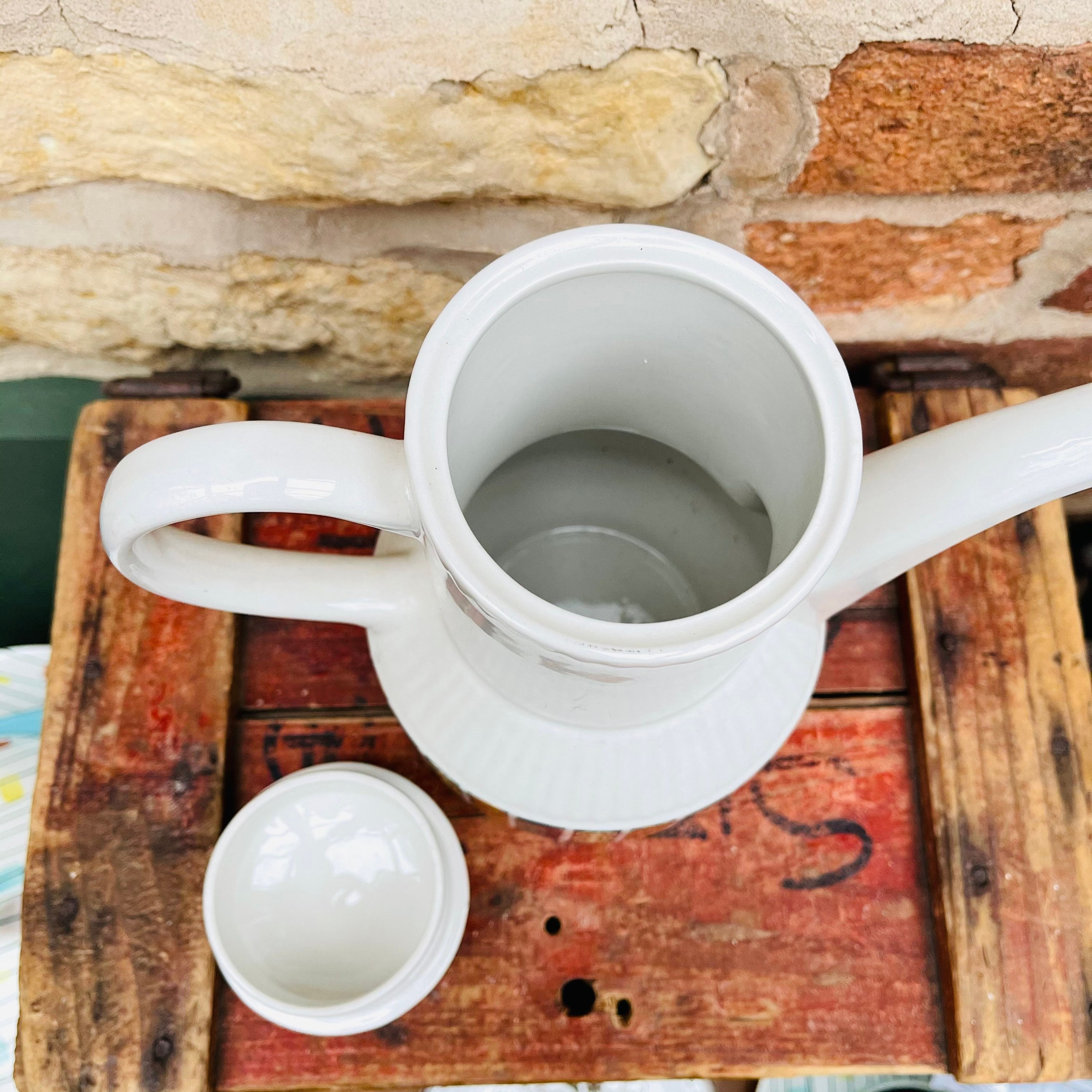 Kathie Winkle Mardi Gras Coffee Pot for Broadhurst Pottery