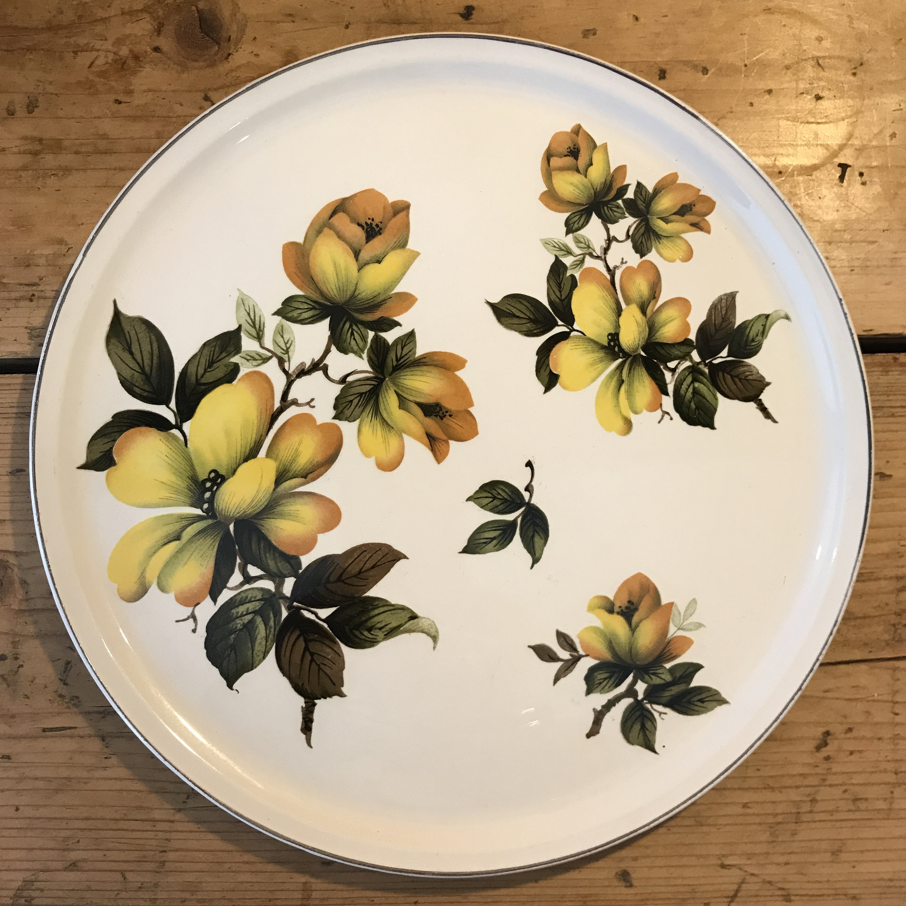 Midwinter Magnolia Tea Set - Vintage 1960s Green & Yellow 23-Piece Set ...