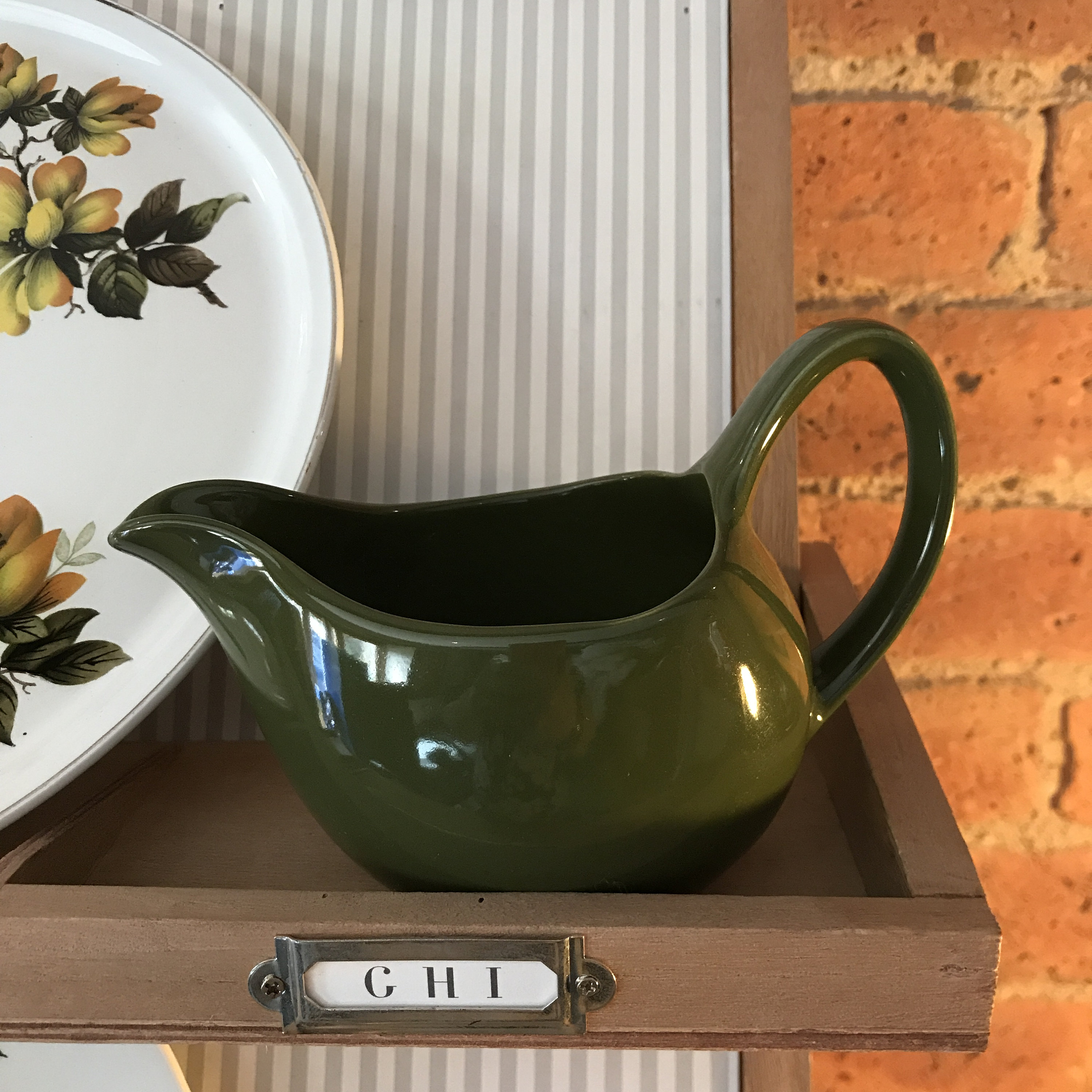 Midwinter Magnolia Tea Set - Vintage 1960s Green & Yellow 23-Piece Set ...