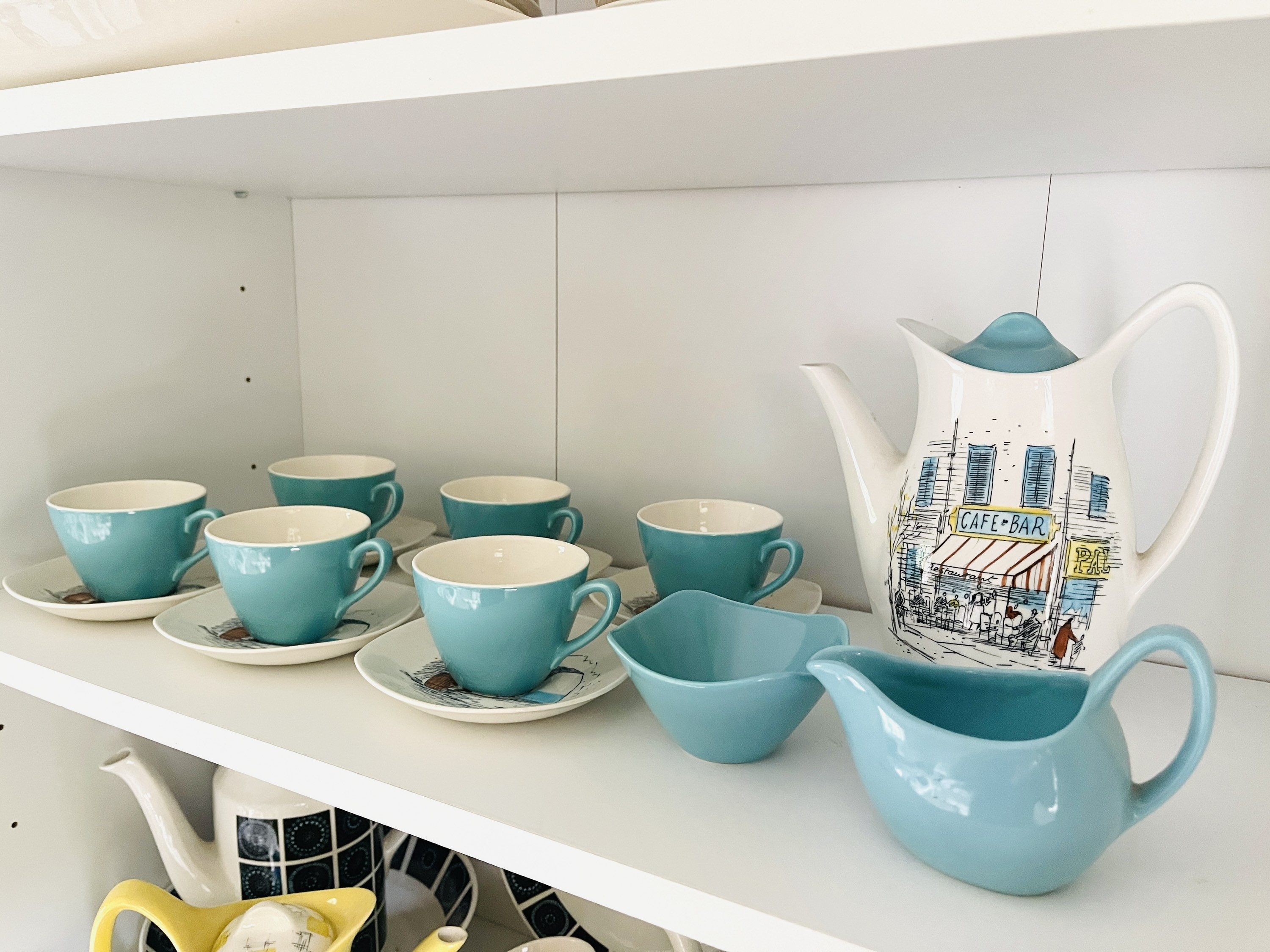 Midwinter Cannes Coffee Set for Six, featuring French Riviera Cafe ...