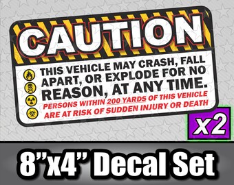 Car Decal Crash - Etsy