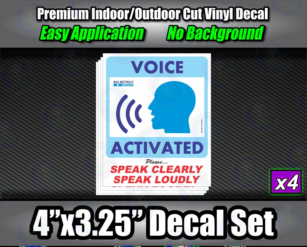 Voice Activated Decal Prank Joke Job Site Vinyl Sticker Graphic Car ...
