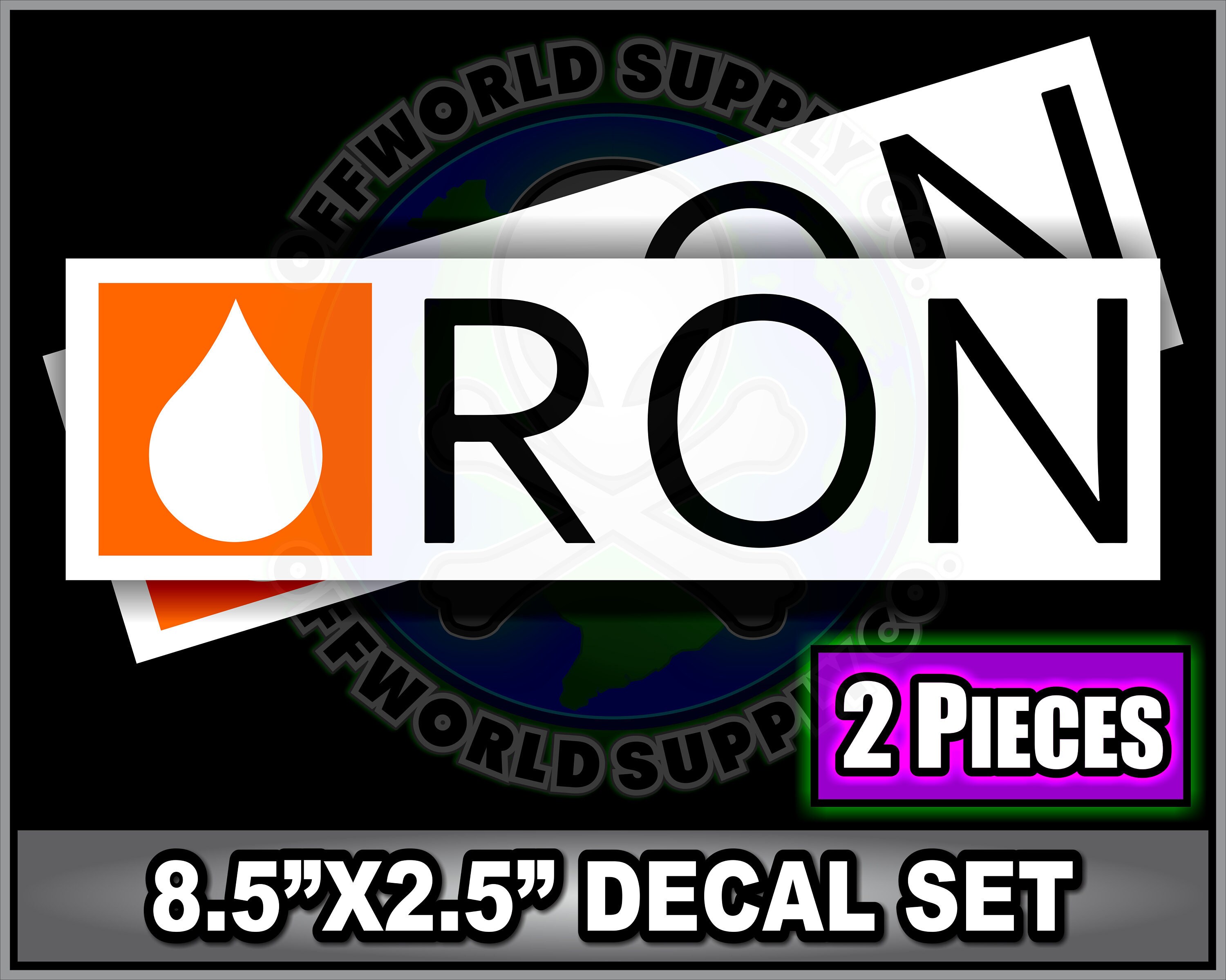 X2 Ron Oil Logo GTA V Vinyl Decal Set Bumper Sticker Graphic Car Truck ...