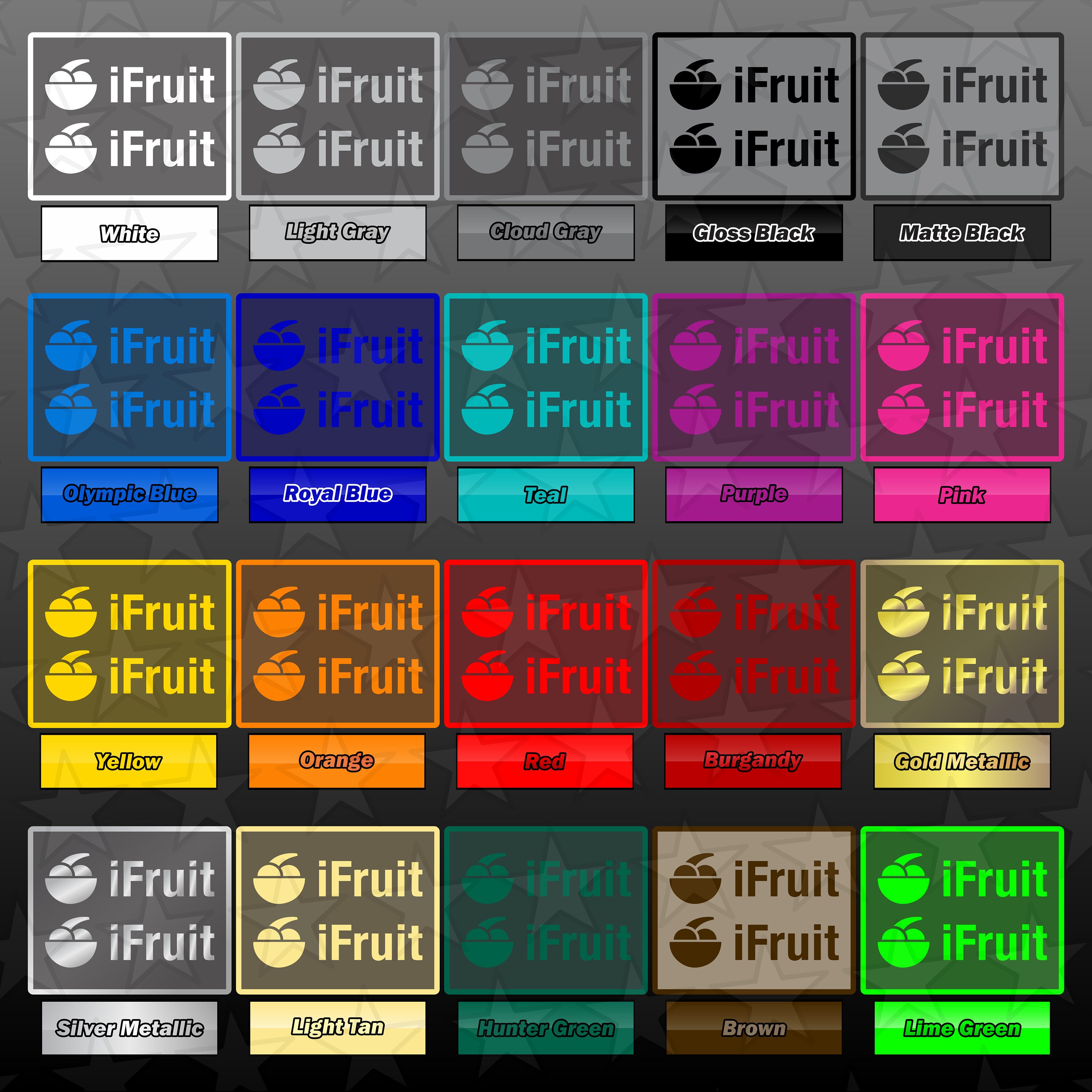 X2 Ifruit Text Logo GTA V Vinyl Decal Set Bumper Sticker Graphic Car ...