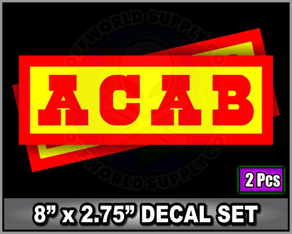 ACAB Bar Style Decal Set Sticker Motorcycle Bumper Bike Patch | Etsy