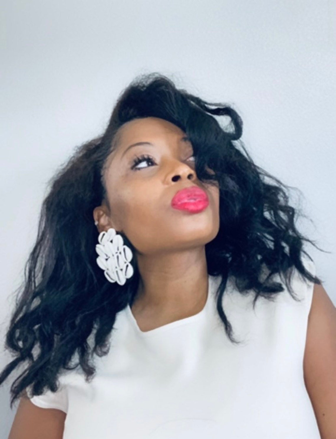 Crowrie Shell Cluster Earrings - Etsy