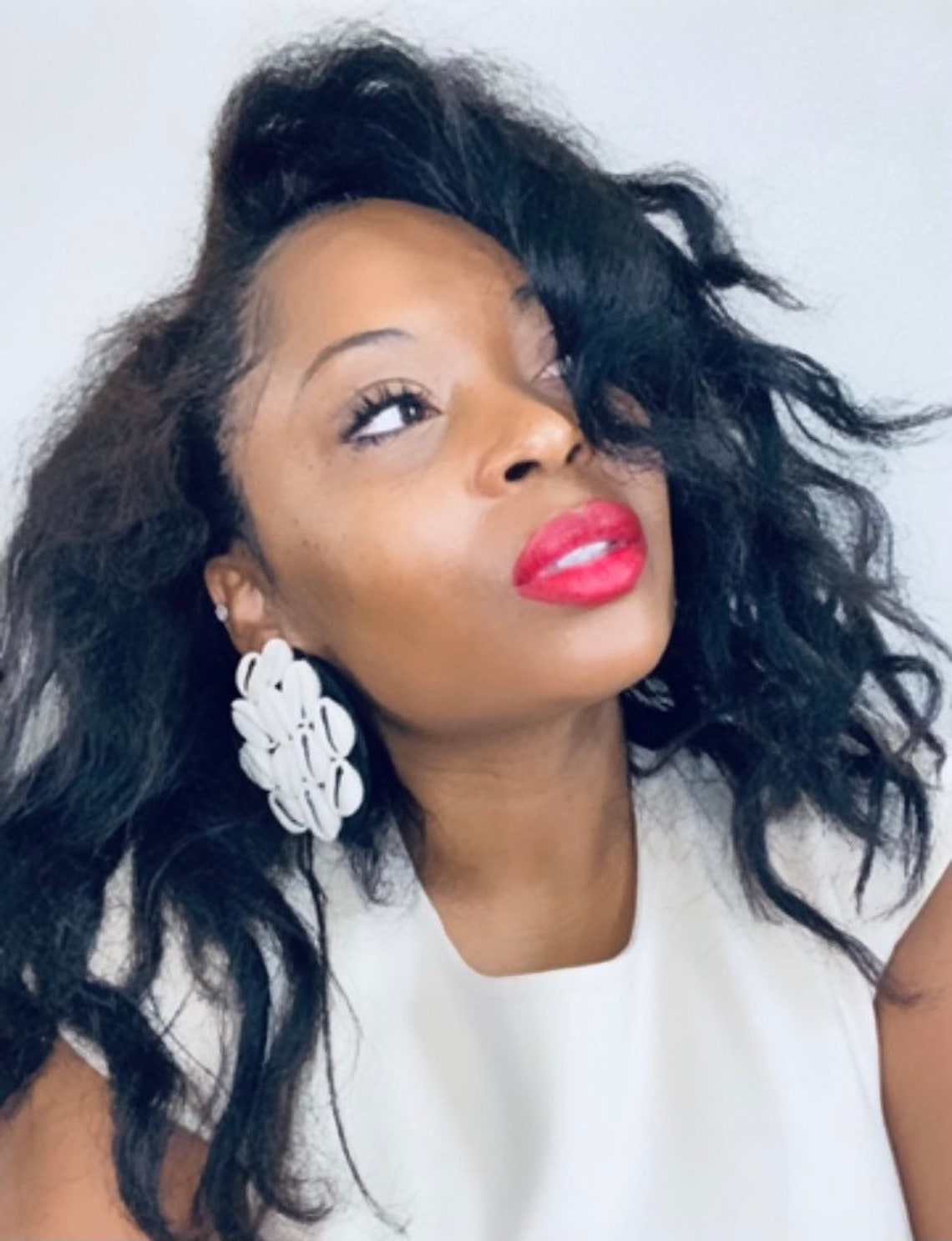 Crowrie Shell Cluster Earrings - Etsy