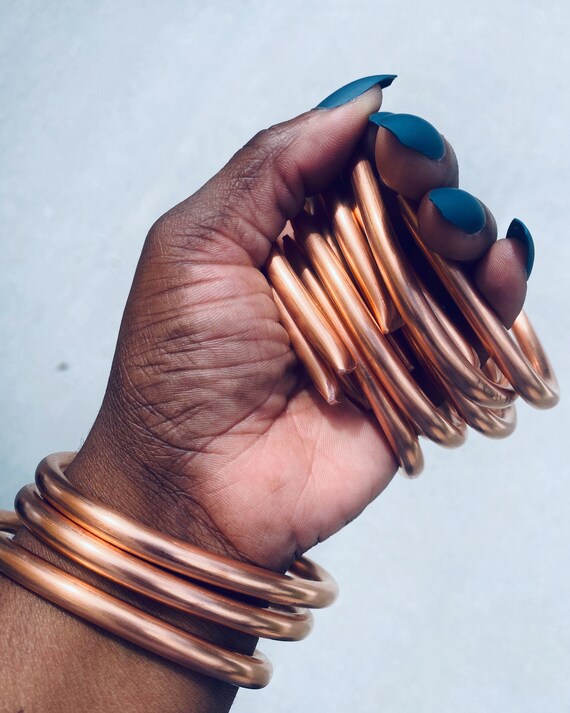 Copper Bangles Set | Etsy