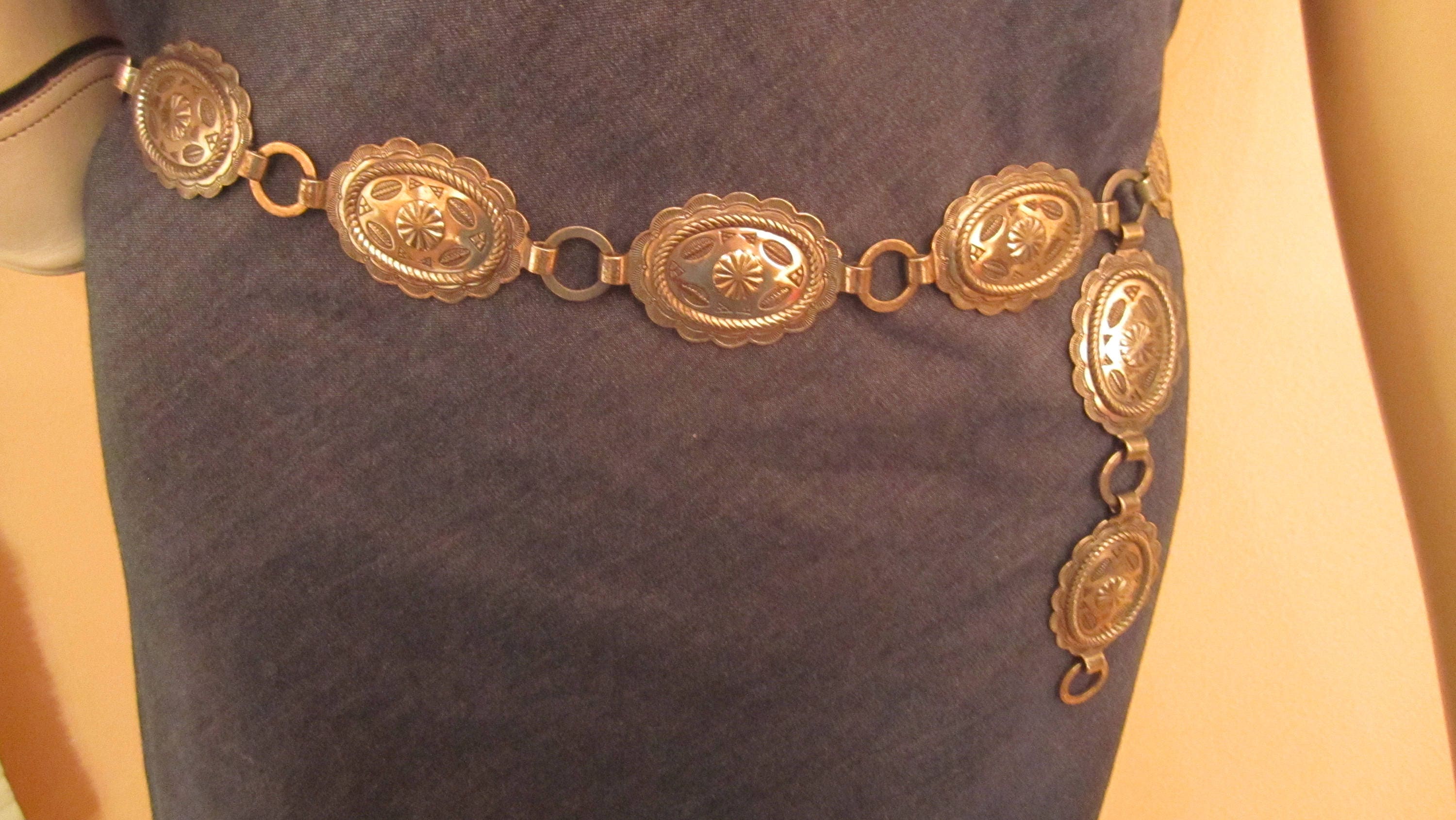 VTG Sanford Sancrest R Concho Concha Conch Belt Southwestern ...