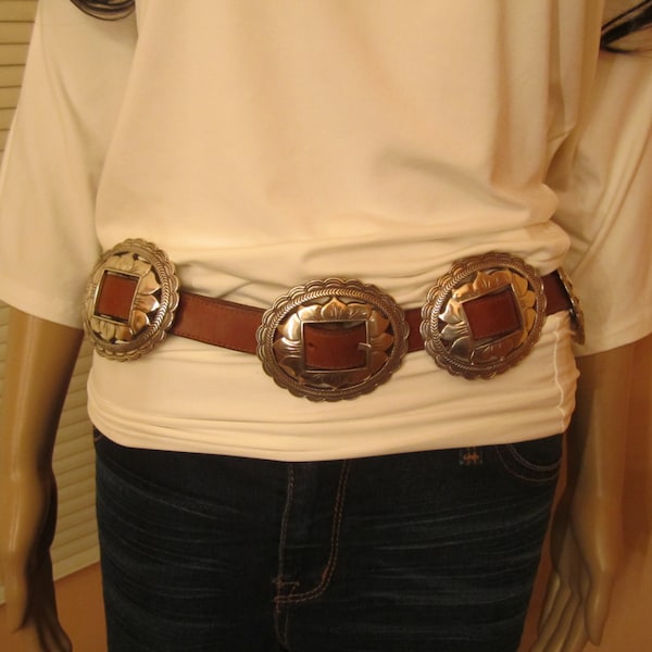 Large Concho Belt - Etsy