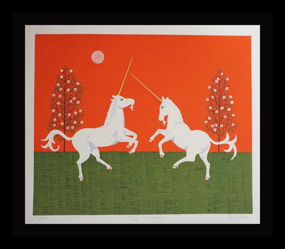 Mark Sabin the Unicorn Hand Signed Numbered Art Do You Believe in Magic ...