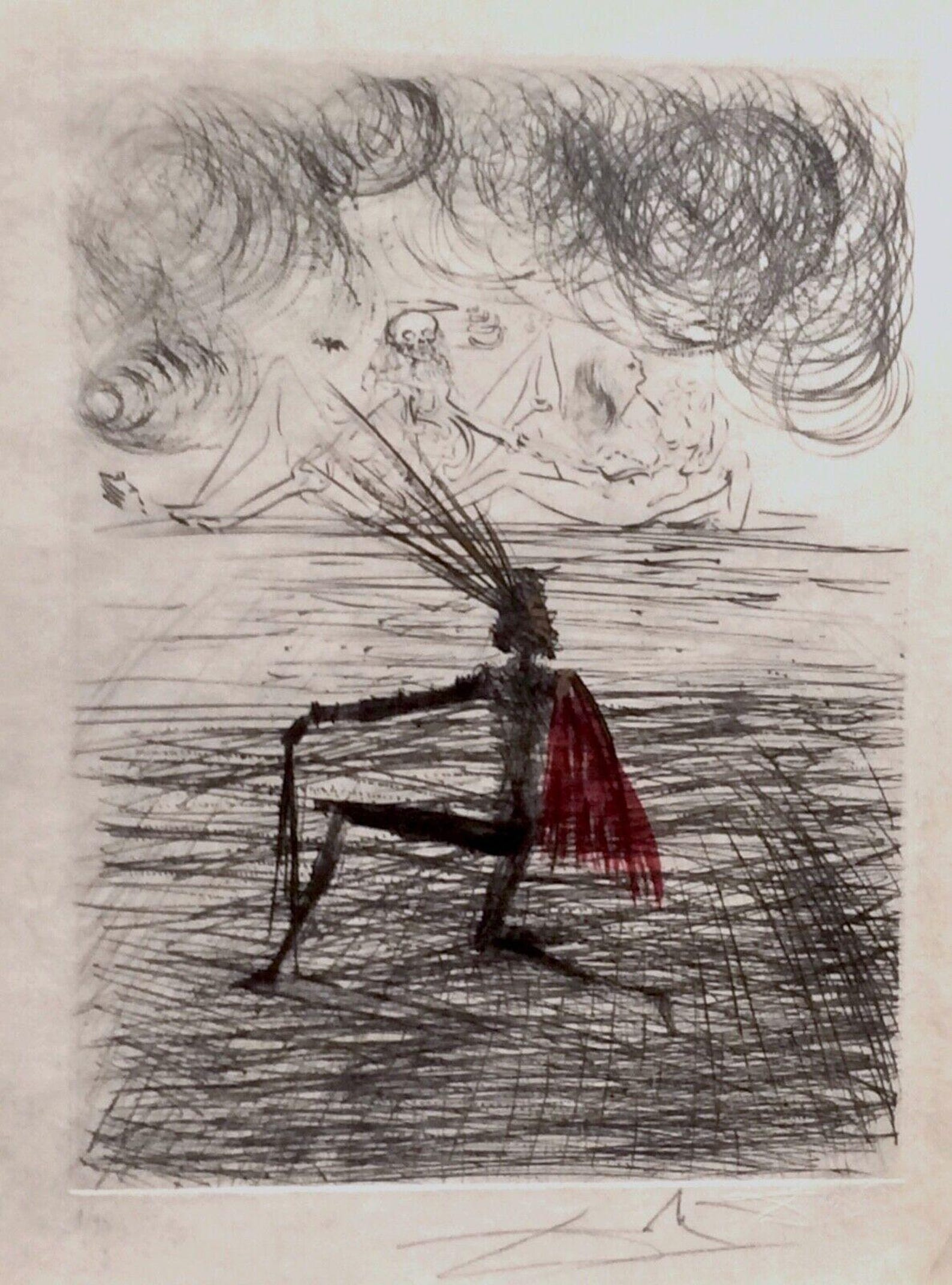 DALI Faust Chevalier a Genou Hand Signed Numbered Etching Dali Archives ...