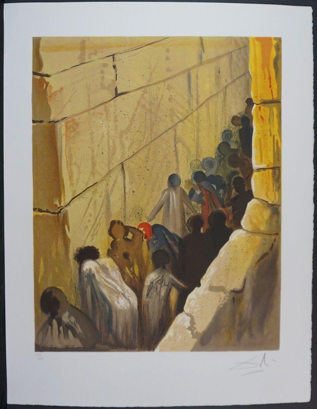 DALI Aliyah the Wailing Wall Hand Signed Numbered Lithograph Surreal ...