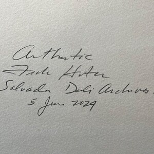 DALI Hommage Aux Petits Lits Blancs Hand Signed Numbered Dali Archives ...