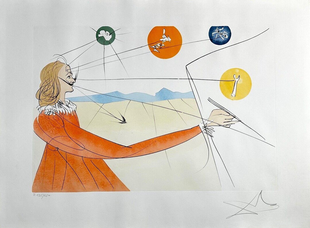 Dali Dalinean Prophecy Hand Signed Numbered Etching Surrealism ART - Etsy