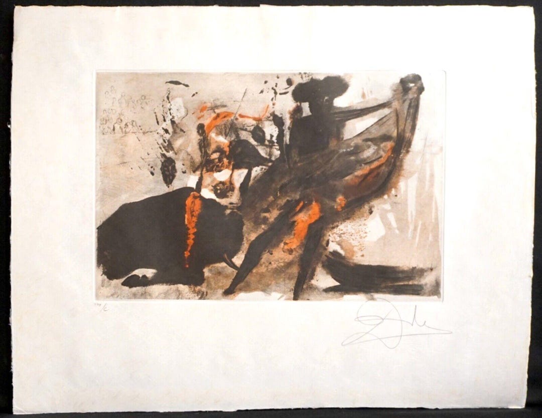 DALI La Tauromachie Individuelle Hand Signed Numbered Etching Surreal ...