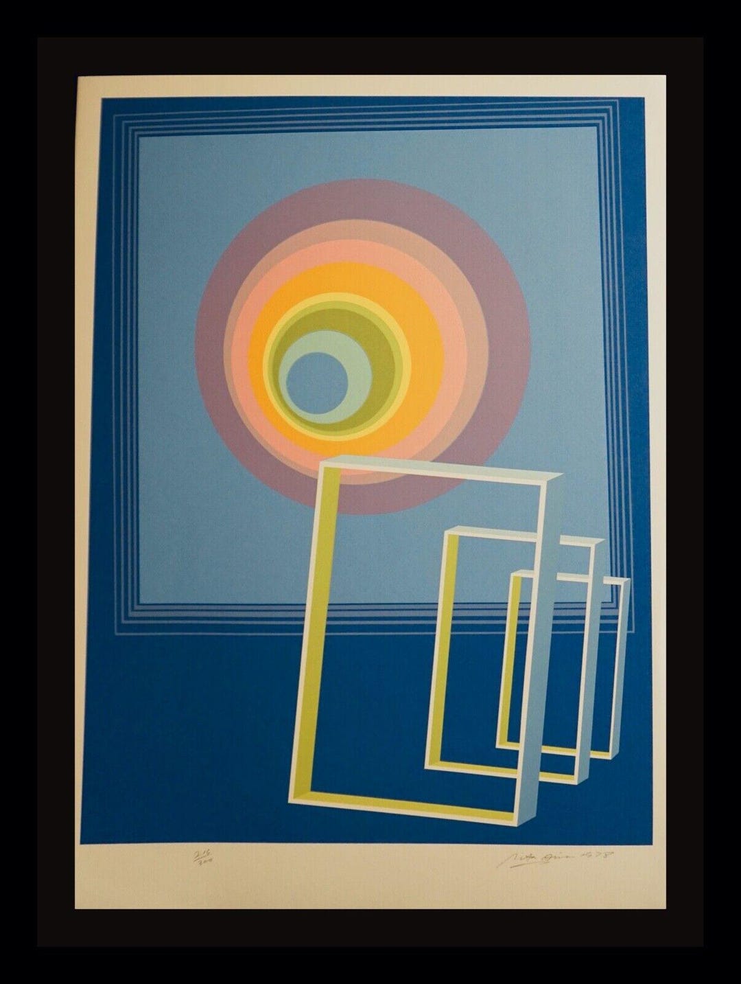 Rita Simon Spacescape H/S Number Screenprint Abstract ART - Etsy