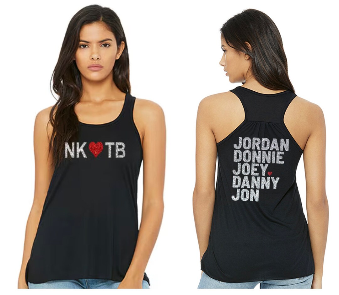 NKOTB Tank Top With Names on the Back Heart Favorite Member - Etsy