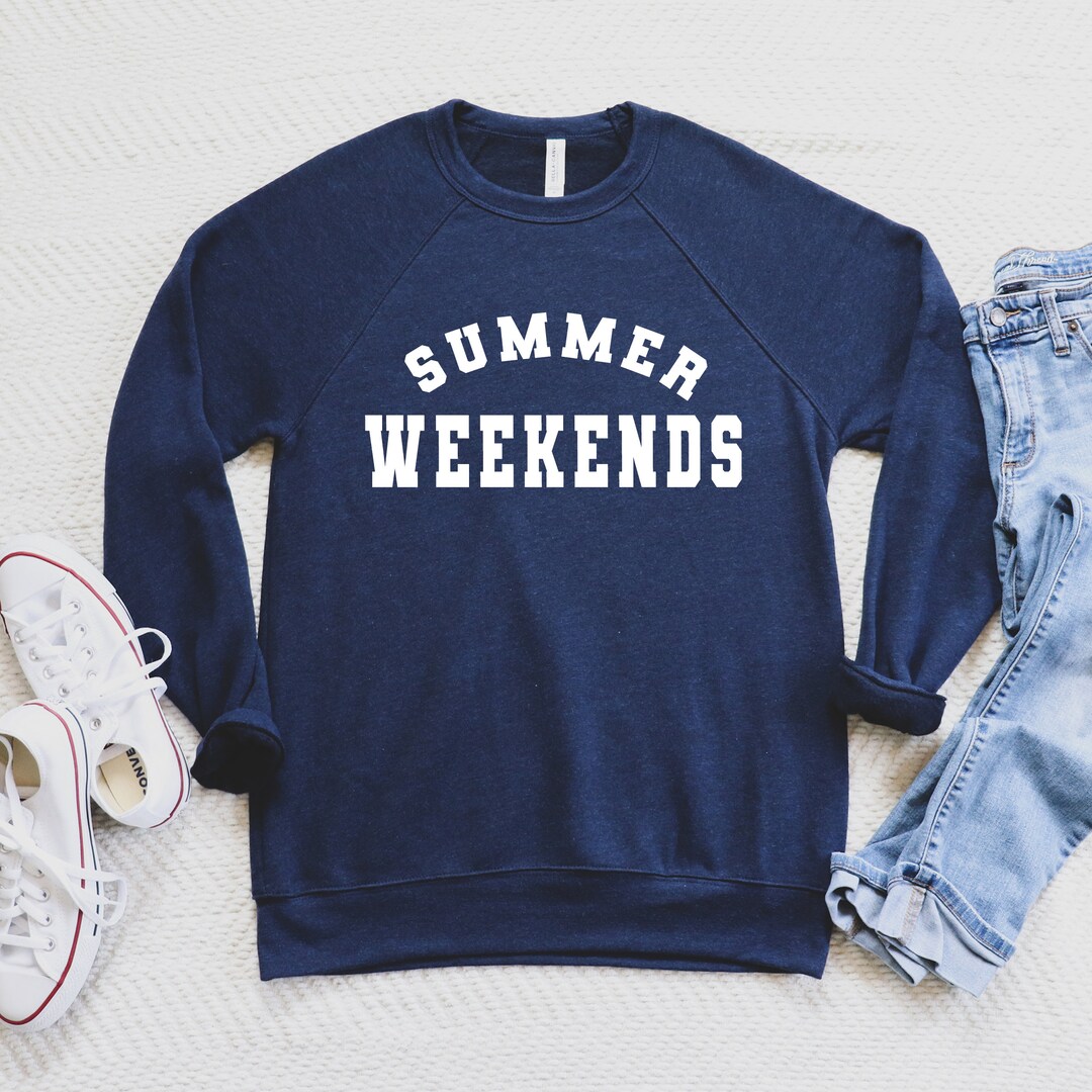 Summer Weekends Unisex Sponge Fleece Crewneck Sweatshirt - Etsy