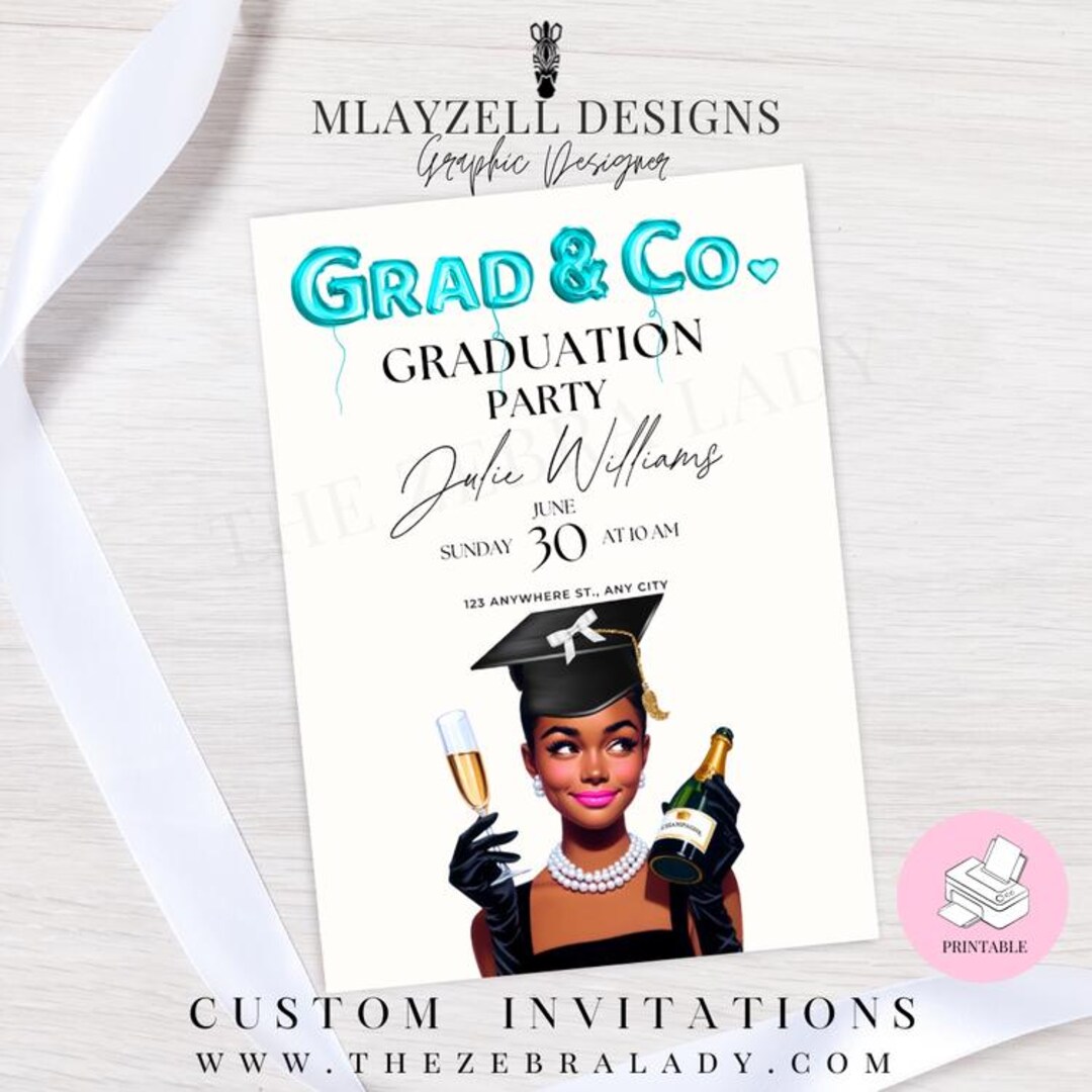 Grad & Co. Aqua Balloons Breakfast at Tiffany's African American Girl ...