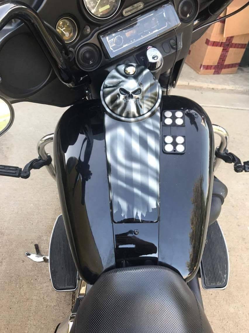 Punisher and Tattered American Flag Harley Davidson Console - Etsy