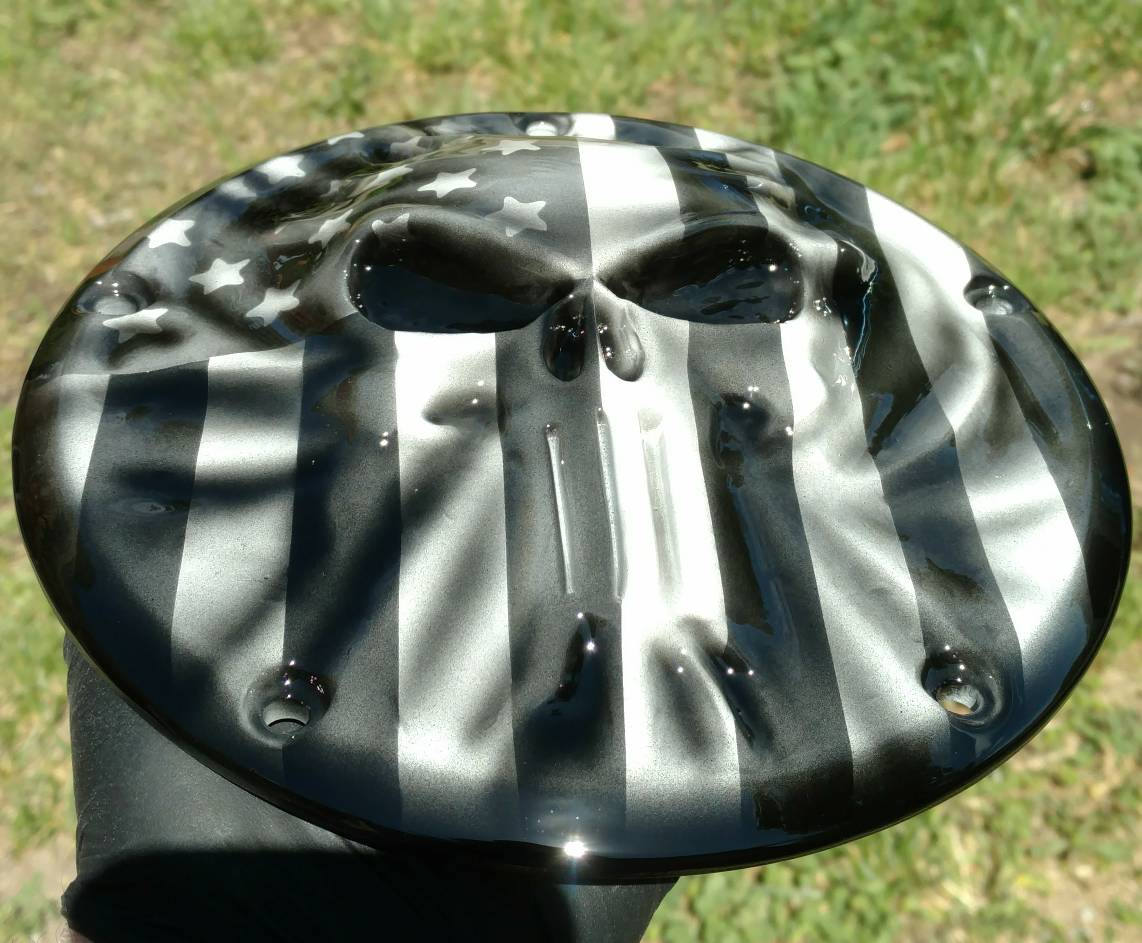 Harley-davidson Derby Clutch Cover With Punisher Pushing | Etsy