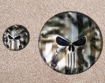Harley-davidson Derby Clutch Cover With Punisher Pushing | Etsy