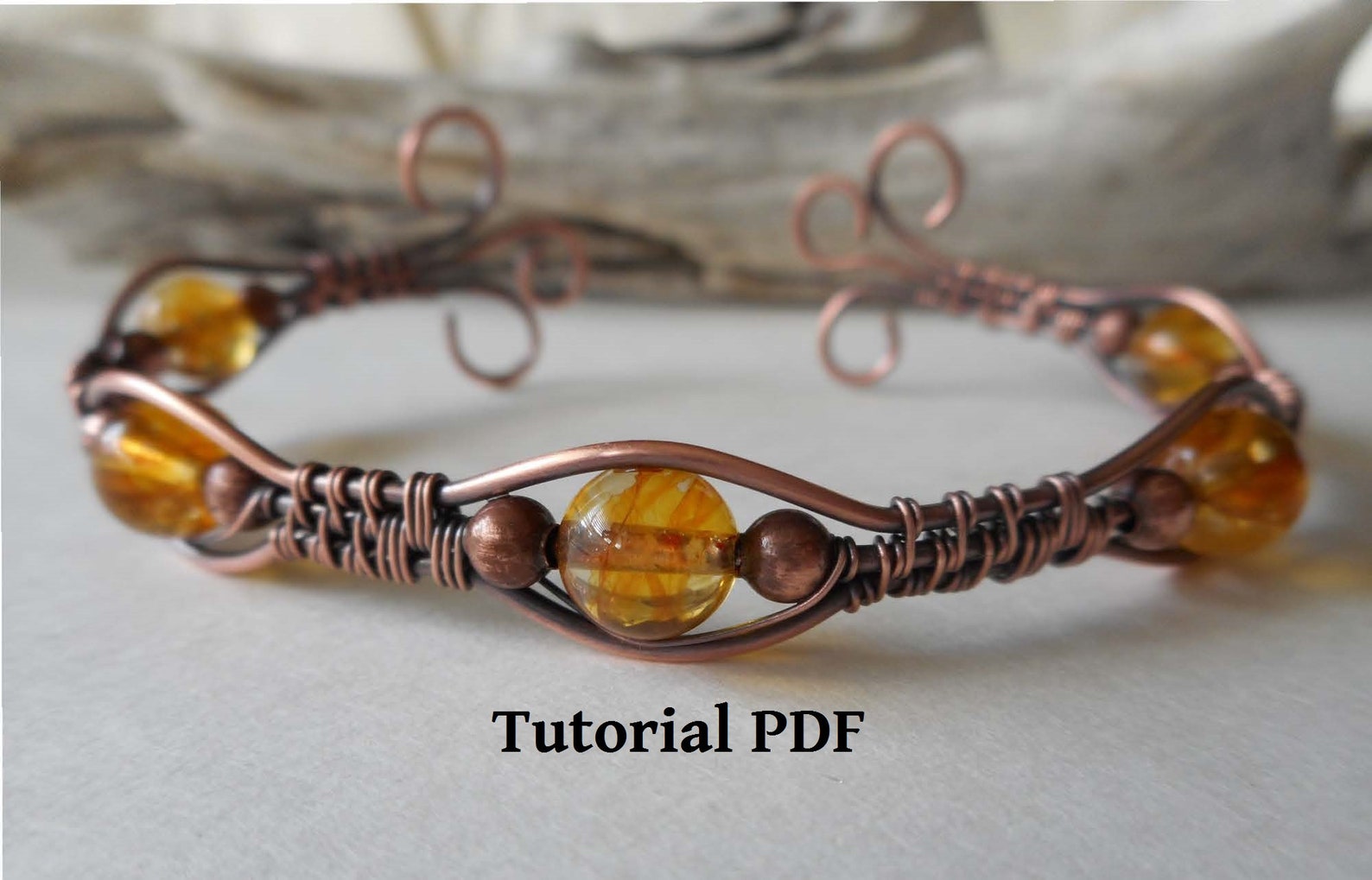 Copper Wire Wrapped Bracelet Cuff Tutorial PDF Wire Wrapped - Etsy