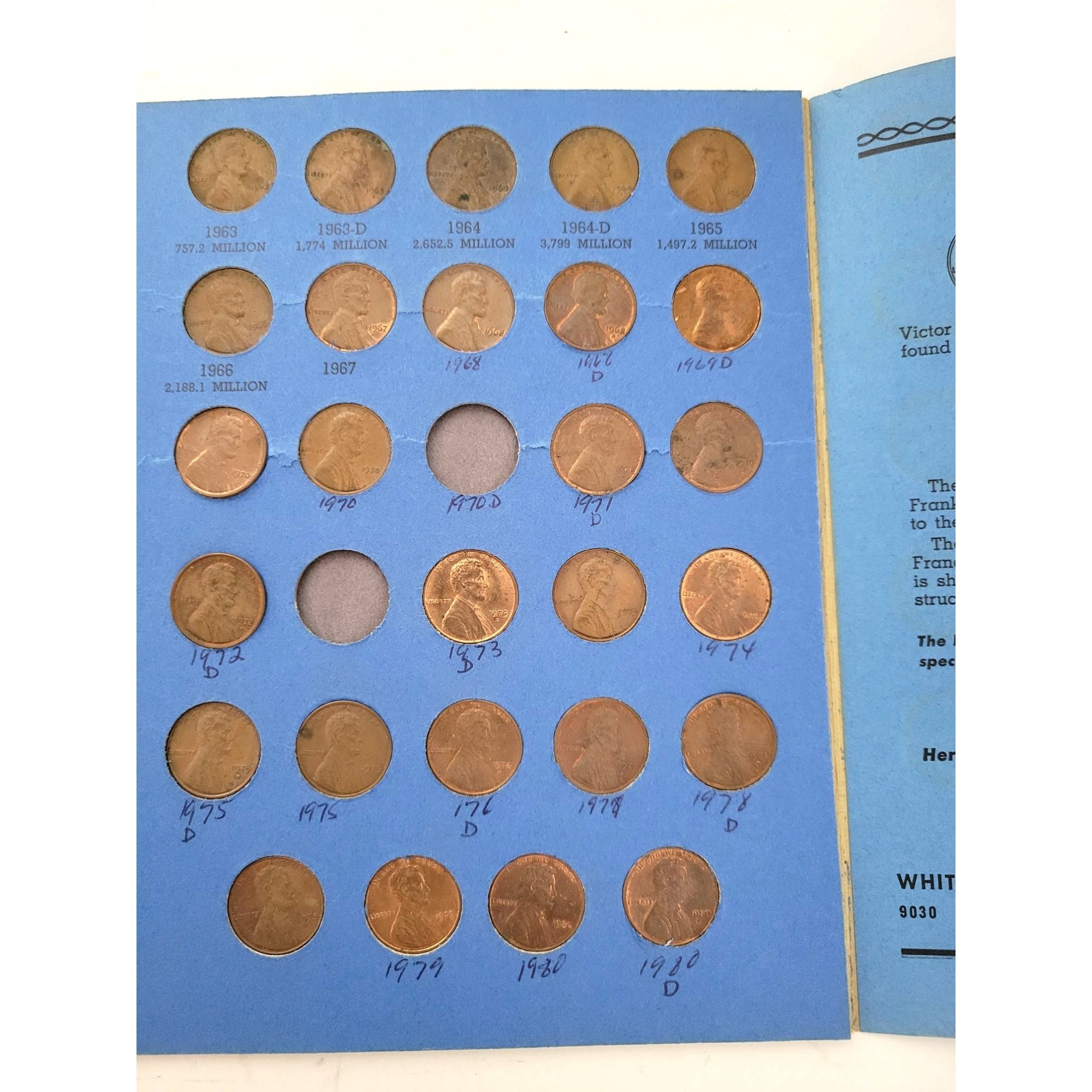 Coin Books One a Year Cent Collection 1909 to Date & Lincoln Cent ...