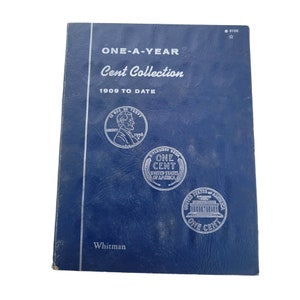 Coin Books One a Year Cent Collection 1909 to Date & Lincoln Cent ...
