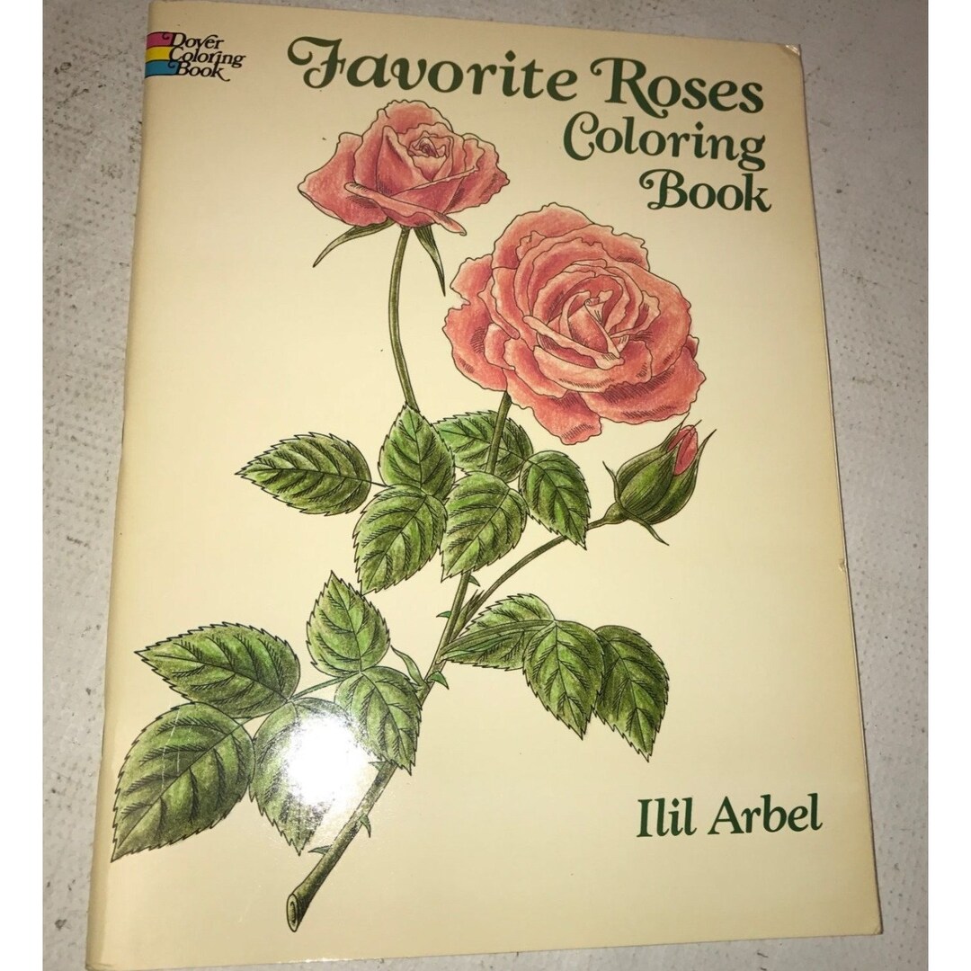 Favorite Roses Vintage Dover Coloring Book Ilil Arbel - Etsy