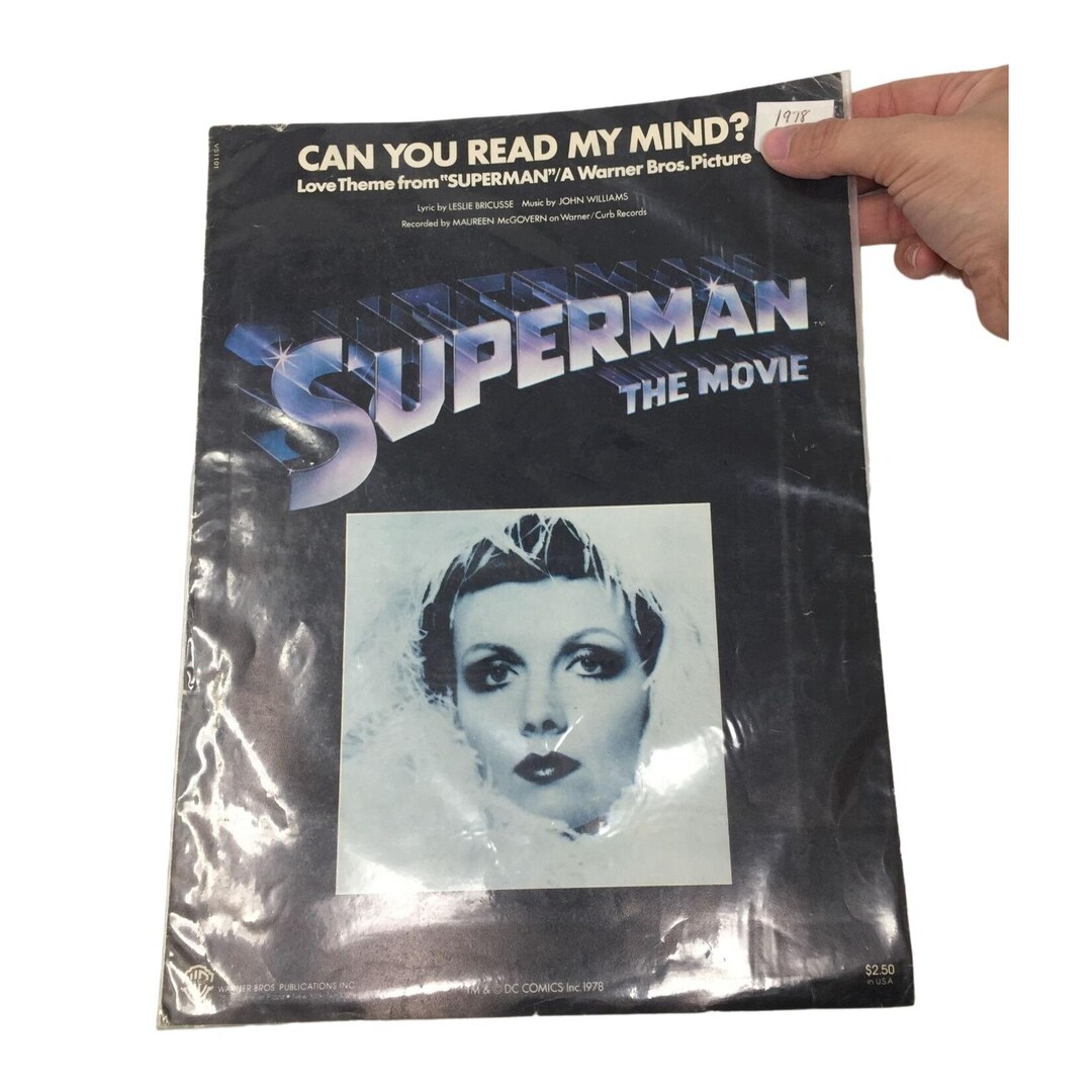Vintage 1978 Superman the Movie Sheet Music Can You Read My Mind - Etsy