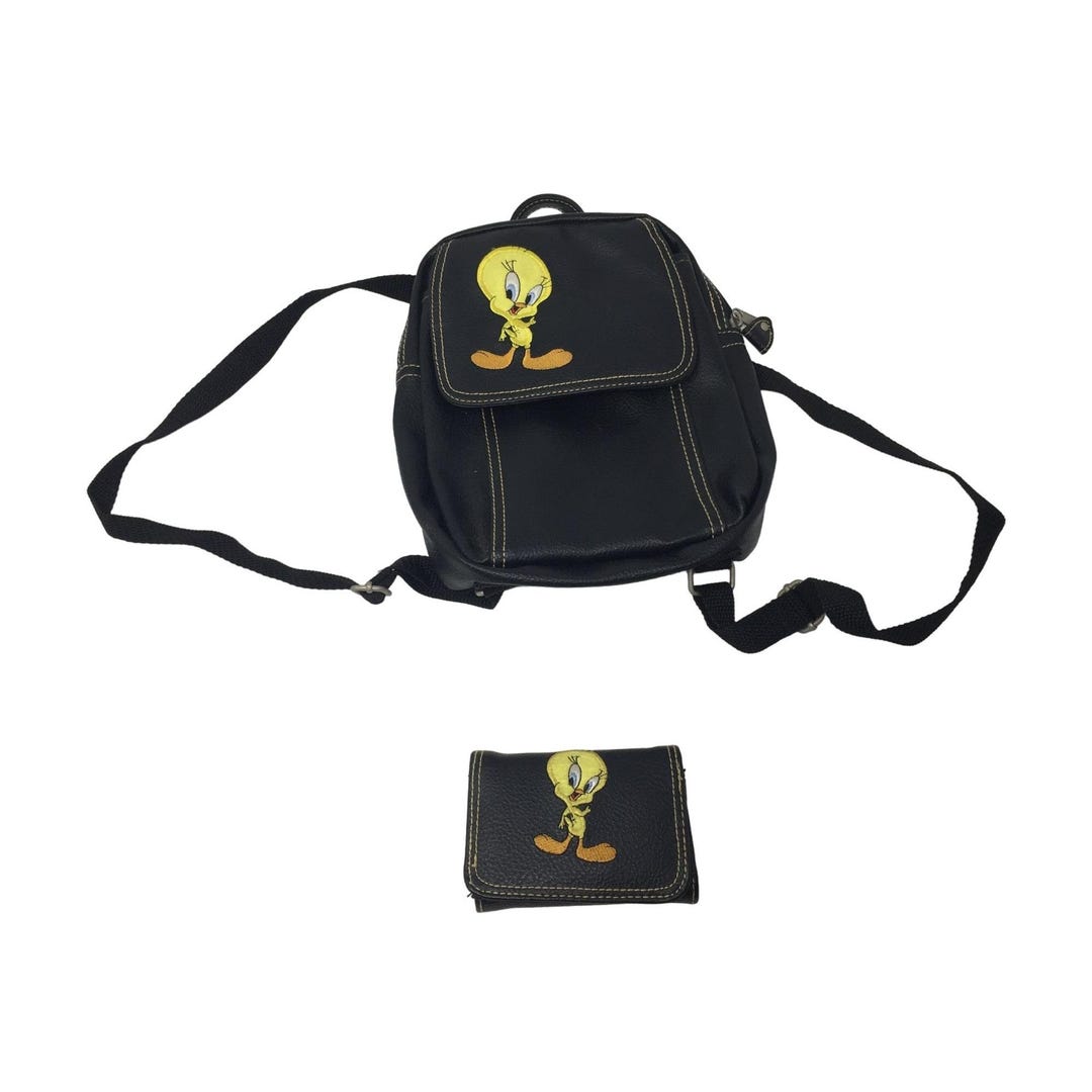 Vintage 1990s Looney Tunes Tweety Bird Mini Backpack With Matching ...