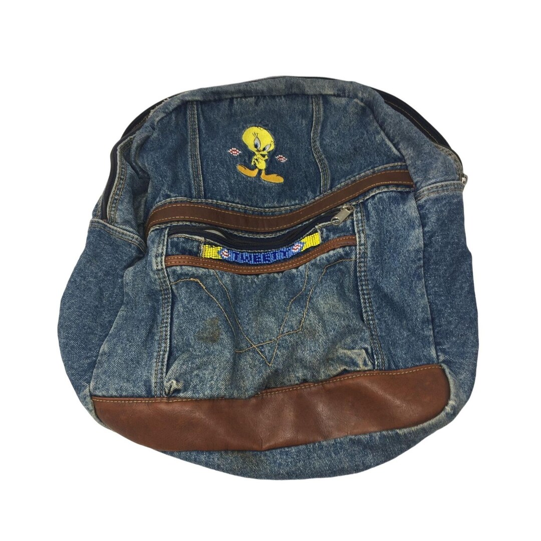 Vintage Looney Tunes Tweety Bird Blue Denim Backpack - Etsy