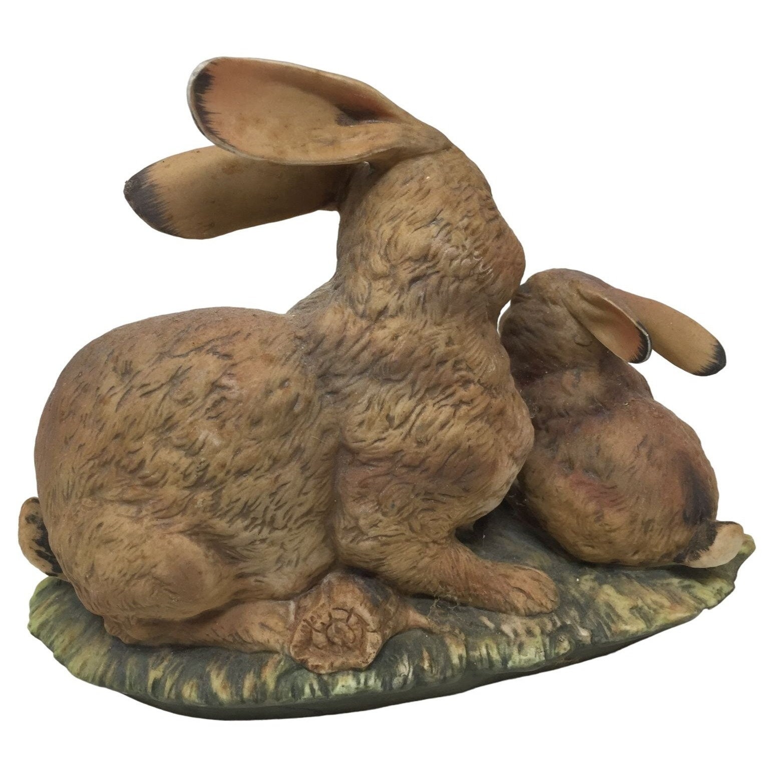 Vintage Rabbit With Baby Bunny Figurine Masterpiece Porcelain ...