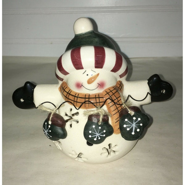 Ceramic Snowman - Etsy