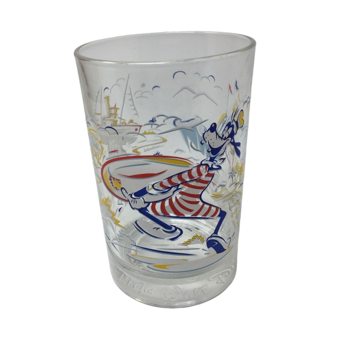 Vintage Disney World Goofy Drink Glass 25th Anniversary Remembering the ...
