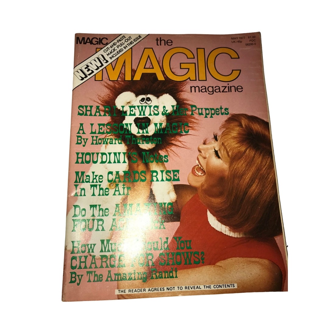 Magic Magazine May 1977 Shari Lewis and Her Puppets Howard Thurston - Etsy