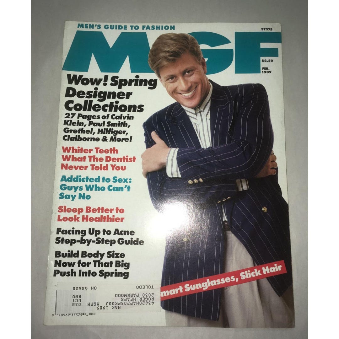 Vintage 1989 MGF Men's Guide to Fashion Magazine - Etsy
