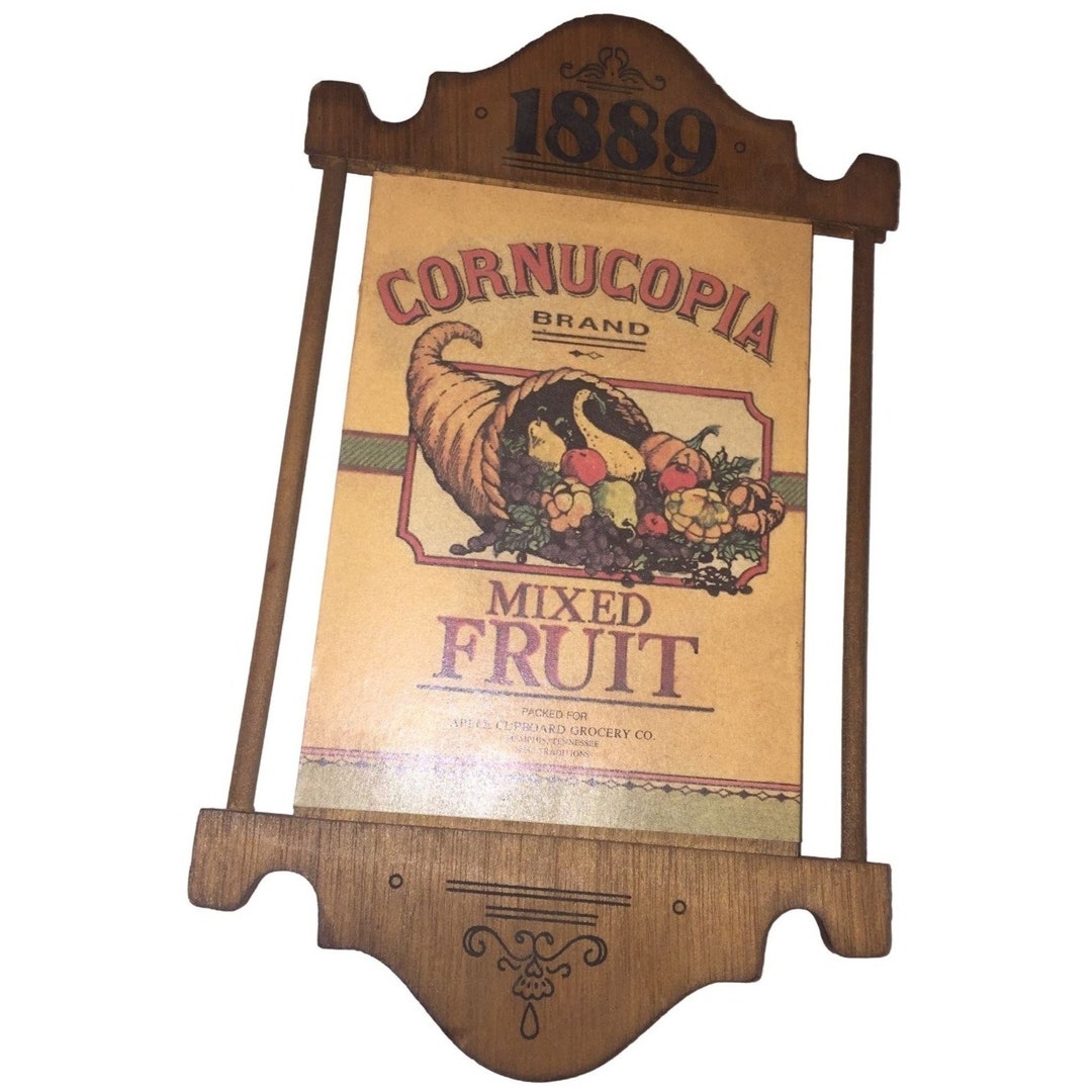 Cornucopia Brand Mixed Fruit Vintage Advertising Wooden Wall Decor - Etsy