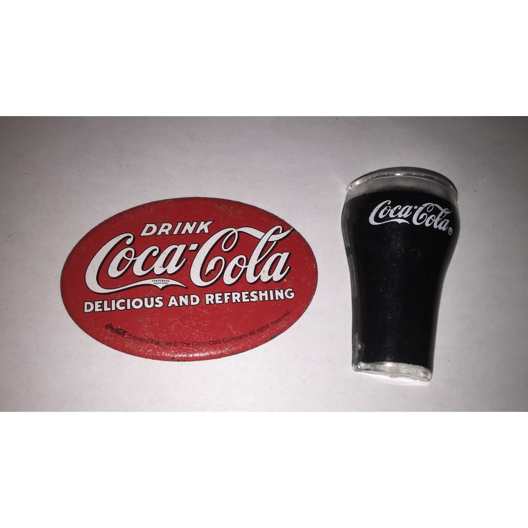 Vintage Coca Cola Circular Disc Magnet & Coca Cola Cup Magnet - Etsy