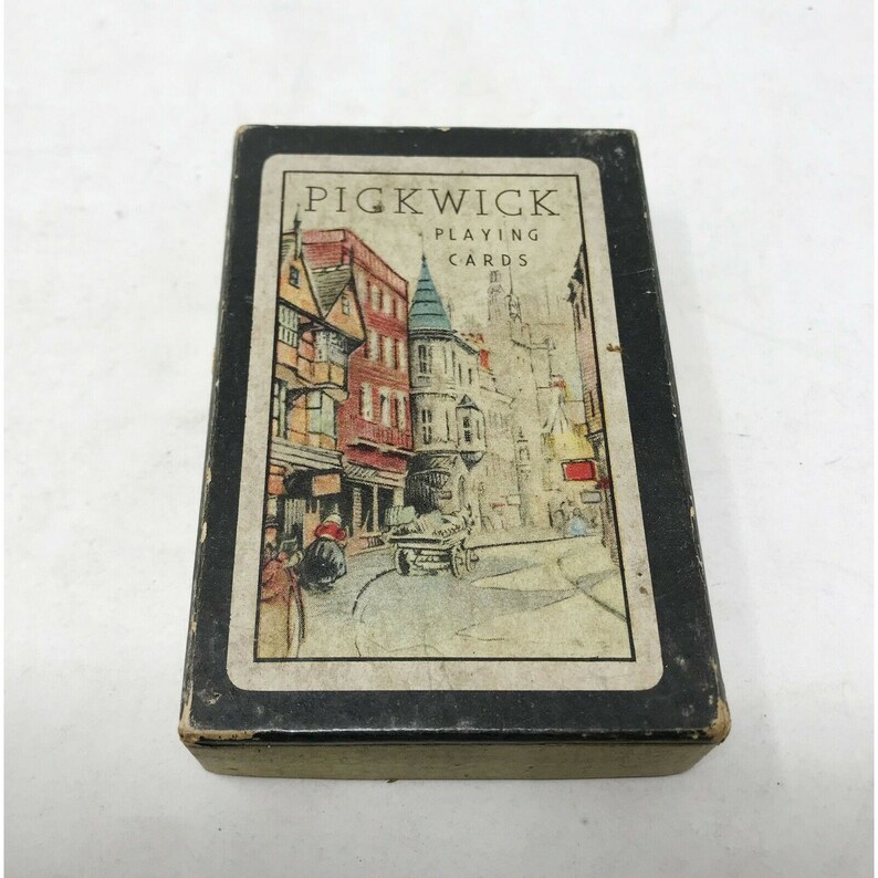 PICKWICK Box ANTIQUE 1932 Playing Cards W Bridge Scoring Table - Etsy ...