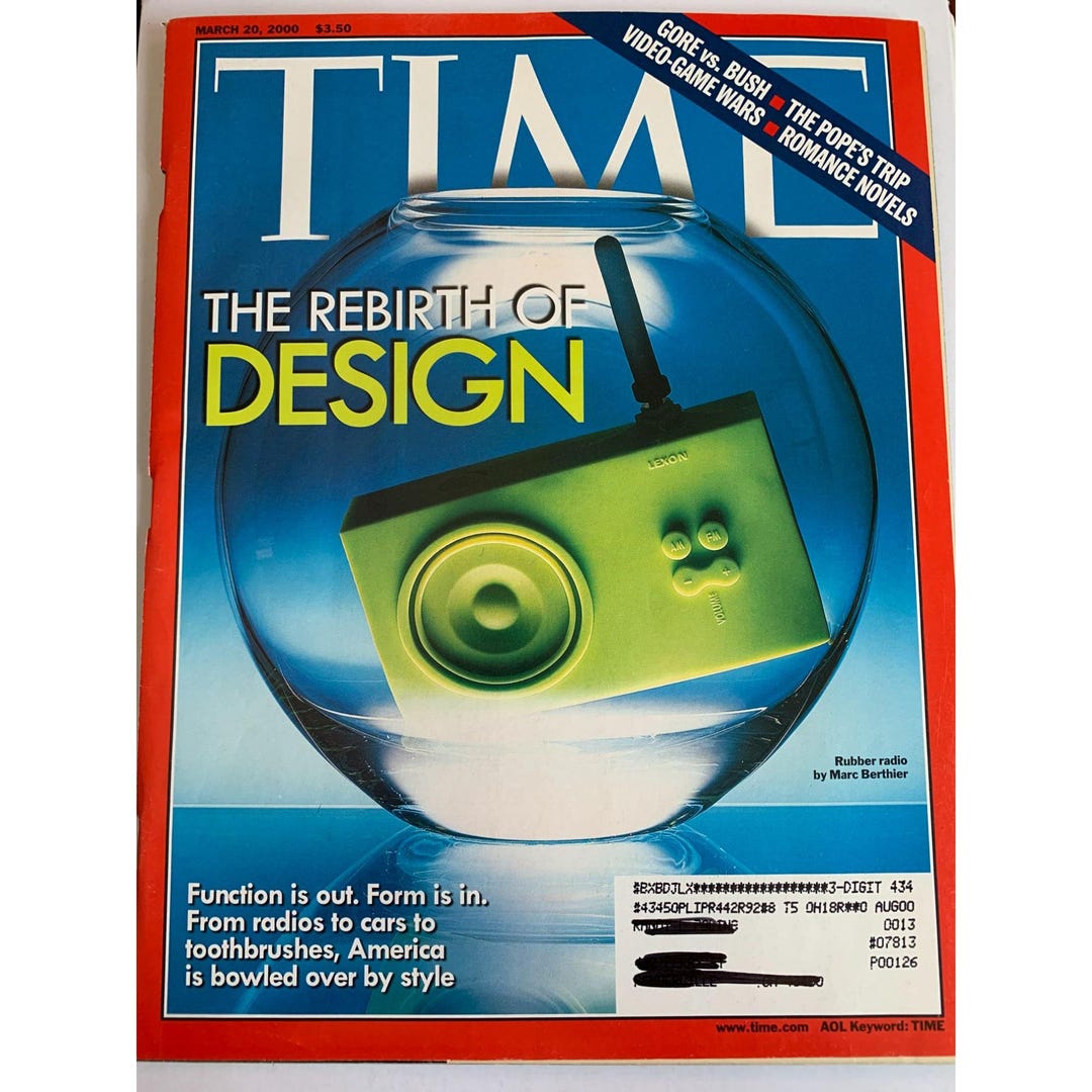 Vintage Time Magazine March 20, 2000 the Rebirth of Design - Etsy