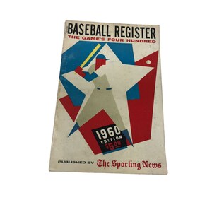 Baseball Register 1948 Issue the Game's 400 and 1960 Edition Vintage Sports Baseball Memorabilia ...