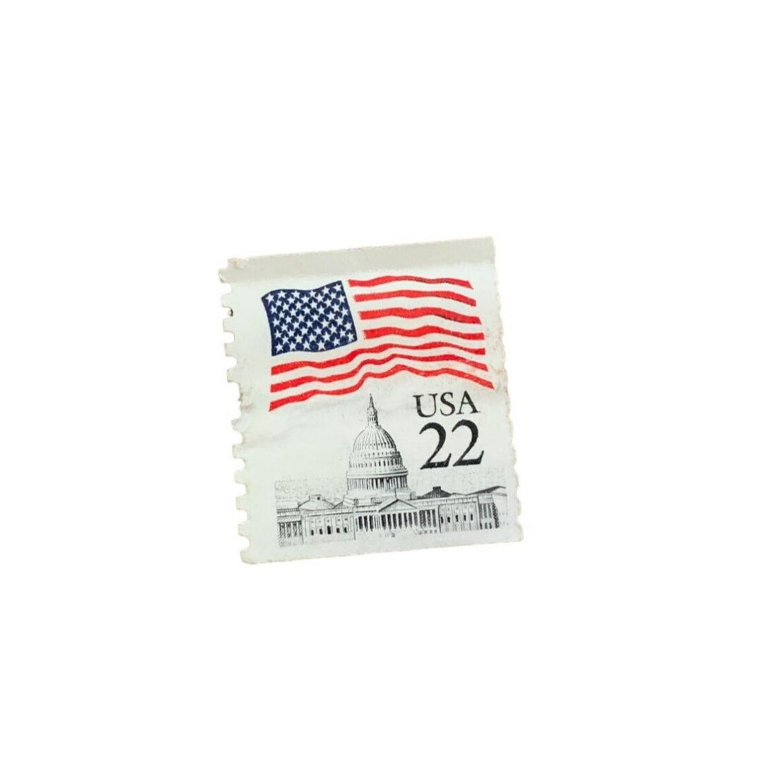 Vintage US 22 Capitol Hill Postage Stamp With American Flag - Etsy