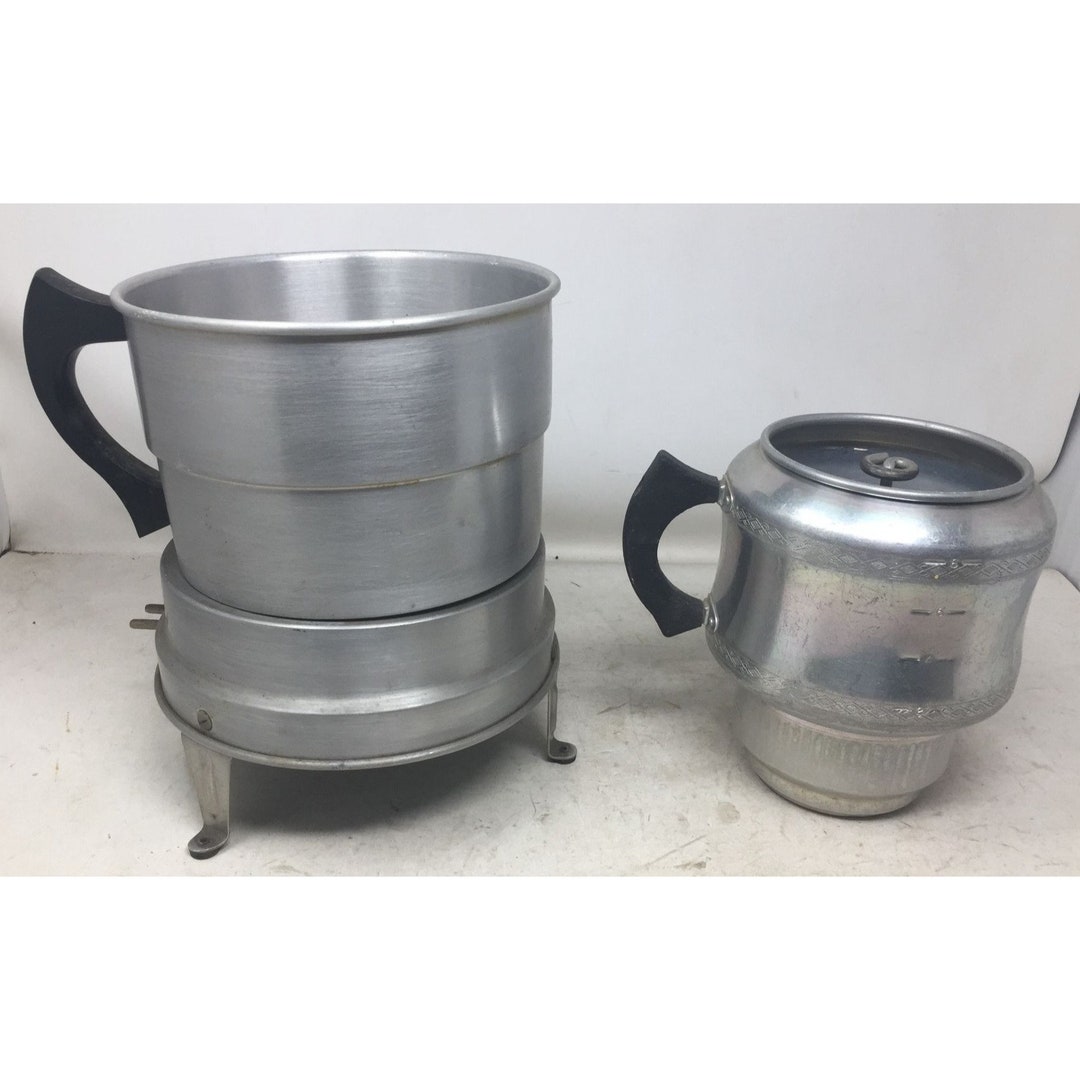 Vintage West Bend Aluminum Co. Silver/black Handled Coffee Maker - Etsy